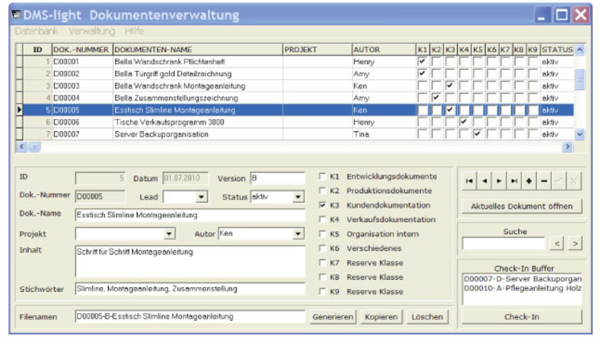 Dokumentenverwaltung DMS-light 2.02 verfügbar | Presseportal-schweiz.ch