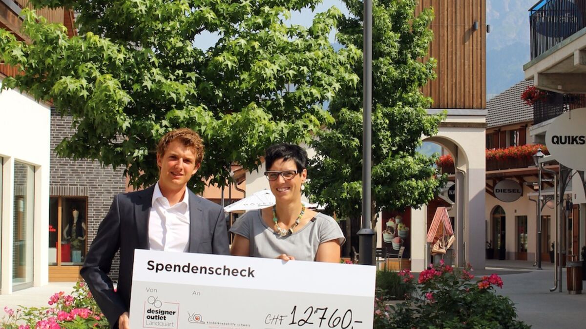 Designer Outlet Landquart und Marcia Cross mit grosszügiger Spende für ...
