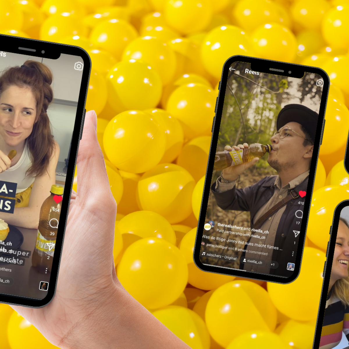 14 Influencer:innen präsentieren das neue Rivella Gelb: voll vegan ...